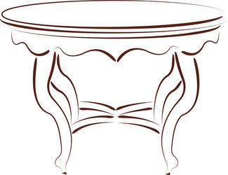 Sketched table table sketch Royalty Free Vector Image