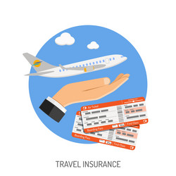 Sell travel insurance isolated cartoon Royalty Free Vector