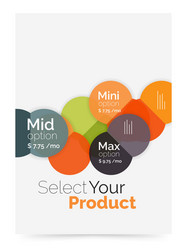 Business layout - select your product with sample Vector Image