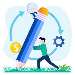 Graphic cartoon character of choice ideas Vector Image