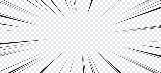 Comic manga transparent background speed action Vector Image