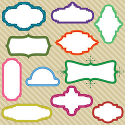 Set of cute romantic frames Royalty Free Vector Image