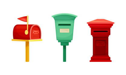 Postbox Cartoon Letterbox Vector Images (over 500)