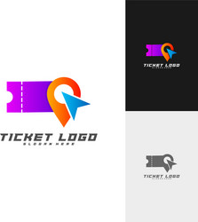 Ticket center logo template design creative Vector Image