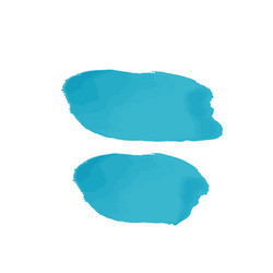 Watercolor blue smear on white background Vector Image