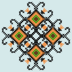 A cross stitch pattern border Royalty Free Vector Image