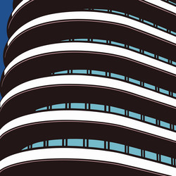 Modern architectural building printable design Vector Image