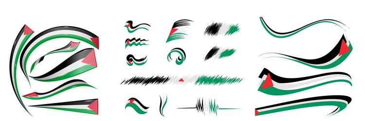 Palestine horizontal background flag Royalty Free Vector