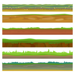 Ground level set surface landscape diagram Vector Image
