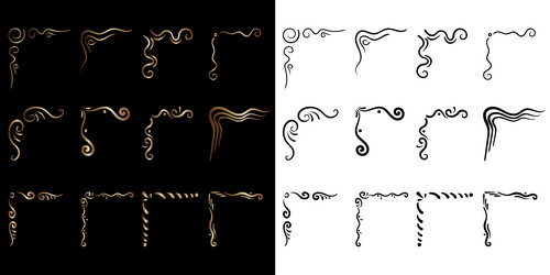 Simple Corner Filigree Vector Images (over 530)