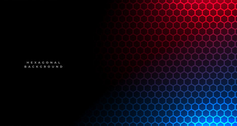 Black background with hexagonal mesh pattern Vector Image