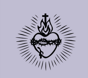 Sacred heart of jesus Royalty Free Vector Image