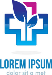 Cross and celtic medical logo icon Royalty Free Vector Image