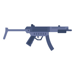 Mp5 sub machine gun silhouette Royalty Free Vector Image
