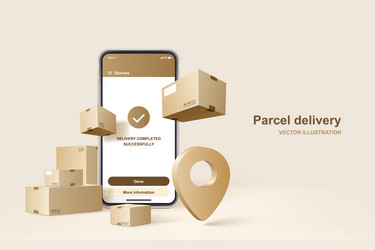 Parcel delivery concept for fast service Vector Image
