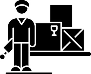 Storekeeper icon warehouse worker person Vector Image