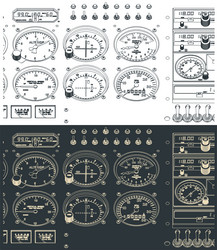 Airplane control dashboard Royalty Free Vector Image