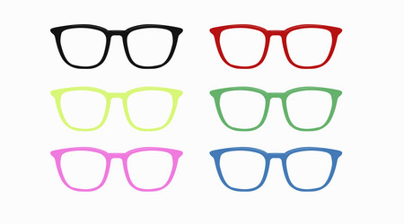 Different color glasses frames Royalty Free Vector Image