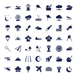 Sky icons Royalty Free Vector Image - VectorStock
