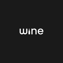 Word wine with glass as letter w logo design Vector Image