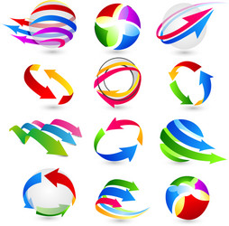 Collection of colour arrows Royalty Free Vector Image