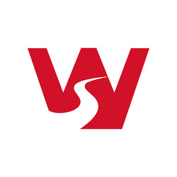 Letter w with racing flag logo speed logo symbol Vector Image