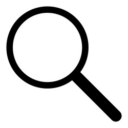 Magnifiers flat icon set isolated on white Vector Image