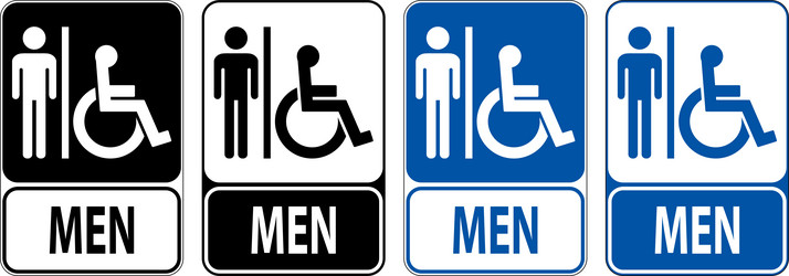 Symbol bathroom sign restroom with man Royalty Free Vector