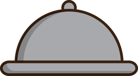 Tray server on white background Royalty Free Vector Image