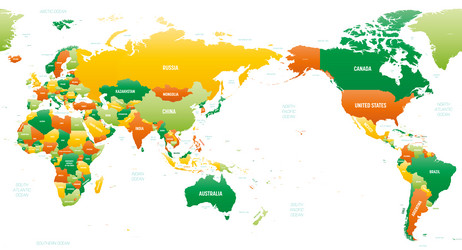 World Map Australia Centered Vector Images (over 200)