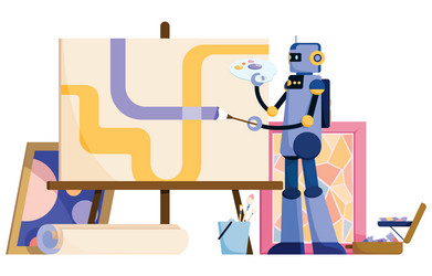 Artificial Intelligence Replacing Human Resources Vector Image