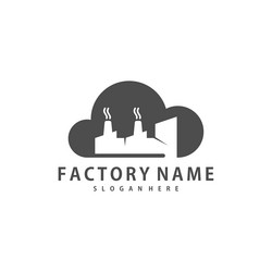 Cloud factory logo design creative Royalty Free Vector Image