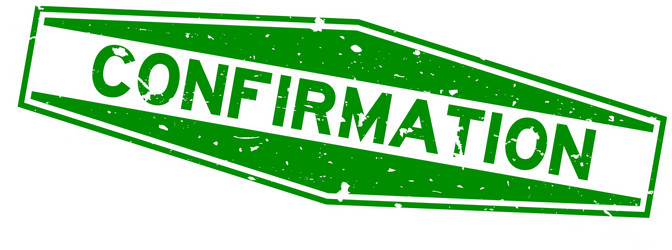 Grunge black order confirmed word rubber seal Vector Image