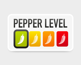 Neon icon hot pepper strength scale indicator Vector Image