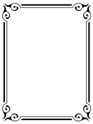 Simple ornamental decorative frame Royalty Free Vector Image