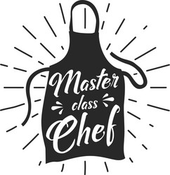 Vintage cooking master class logotype Royalty Free Vector
