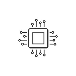 Cpu microprocessor microchip circuit board Vector Image
