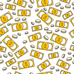 Cash money dollar banknote stack simplistic set Vector Image