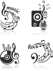 Musical design elements Royalty Free Vector Image