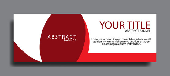 Red abstract elegant banner Royalty Free Vector Image
