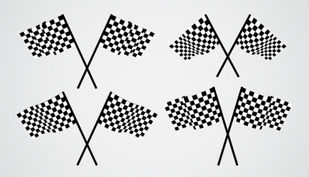 Seamless race checkered flag labels Royalty Free Vector