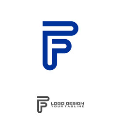 Modern f symbol logo design Royalty Free Vector Image