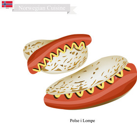 Corn dogs or hot dog waffles in various taste Vector Image