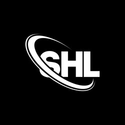 Shl circle letter logo design Royalty Free Vector Image