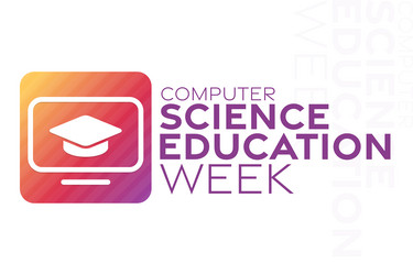 Computer science education week Royalty Free Vector Image