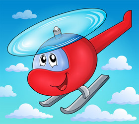 Helicopter theme image 1 Royalty Free Vector Image