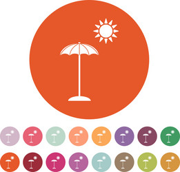 Symbol set of a parasol top view Royalty Free Vector Image