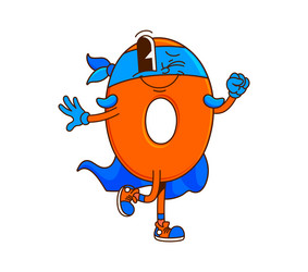 Number ten cartoon character Royalty Free Vector Image