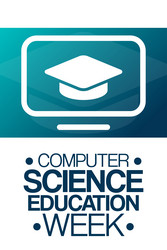 Computer science education week Royalty Free Vector Image