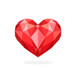 Heart polygon art image Royalty Free Vector Image